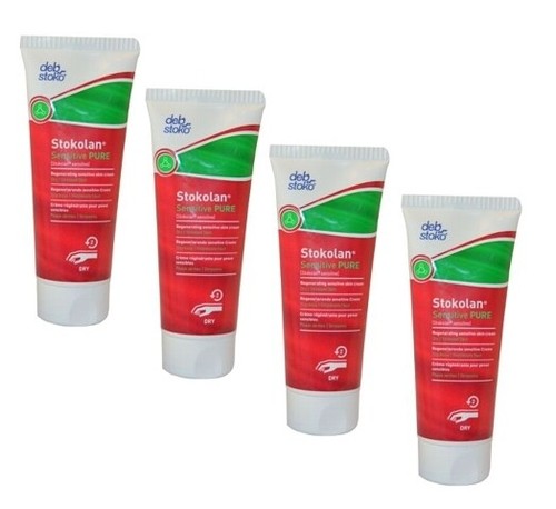 4 x STOKO® Stokolan® Sensitive PURE 100 ml Tube Handcreme Creme Salbe ...