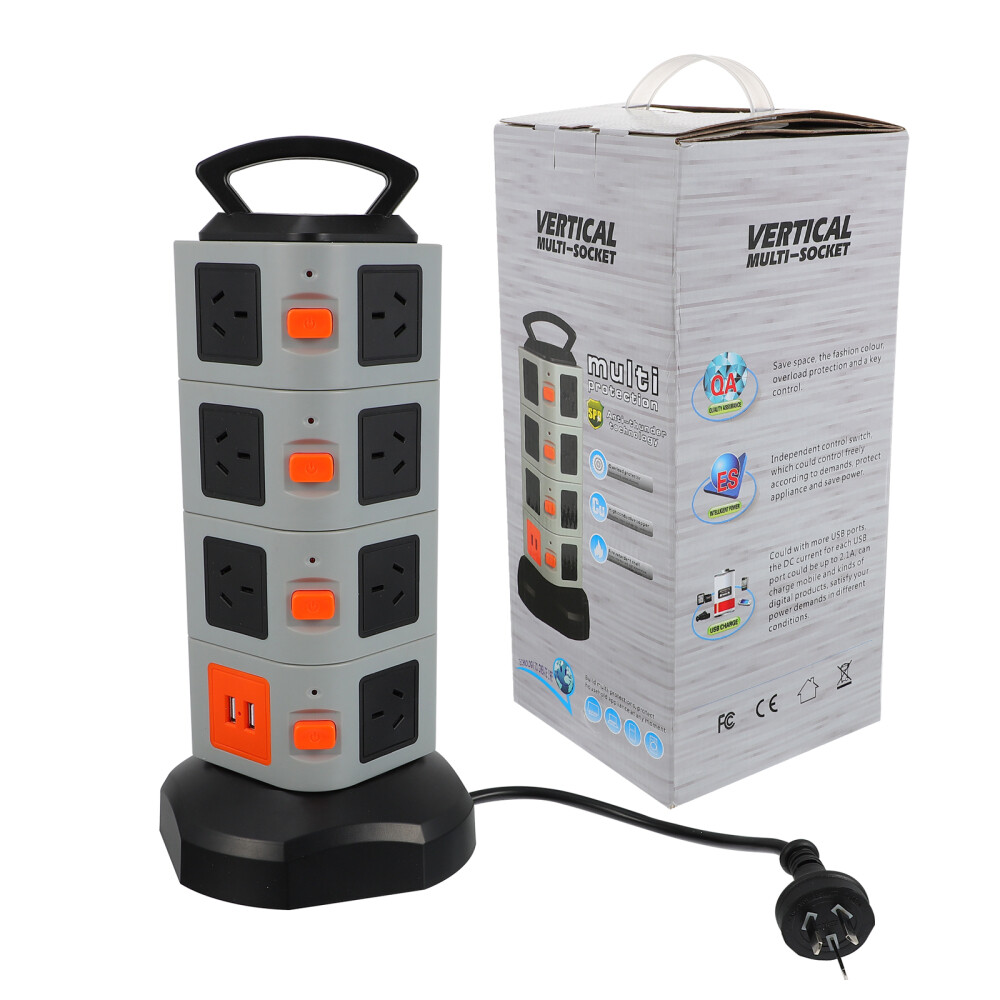 Power Outlet Abs Copper Socket with Surge Protector Board Charging ...