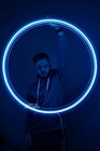 Enso neon circle sign ZEN wall art cyberpunk decor, Led circe zen light ...