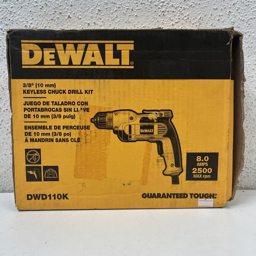 DEWALT DWD110K 3/8 inch Variable Speed Reversible Grip Drill Kit ...