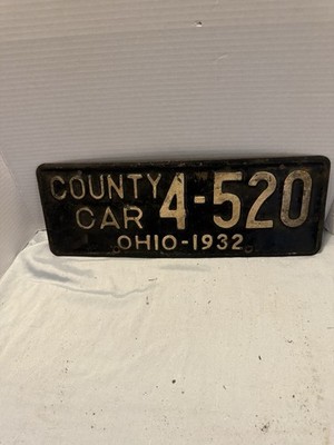 1932 Ohio County Car License Plate | eBay