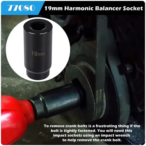 Harmonic Balancer Socket Tool 77080 19 mm Crank Bolt Socket for Honda ...