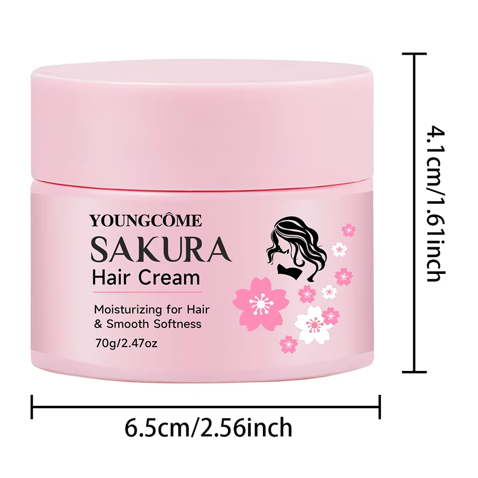 Cherry Blossom Flavor Hair Care Cream Hair Mask Improves Frizzy Tangled ...
