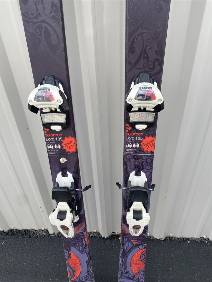 185cm SALOMON LORD Twin-Tip Freeride All-Mountain Skis w/ Marker Adjustable | eBay