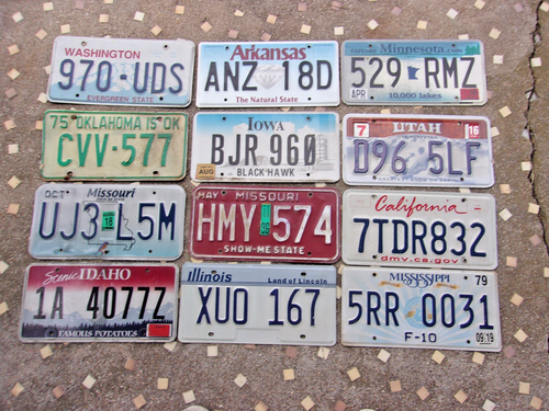 Mixed Lot 12 Old Used License Plates Missouri Plus Craft Shop Decor | eBay