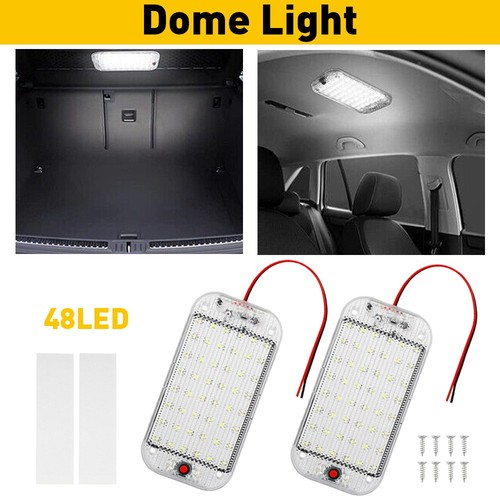 2 Pack RV 48LED Ceiling 12V Dome RV Interior Light Lighting for Trailer ...