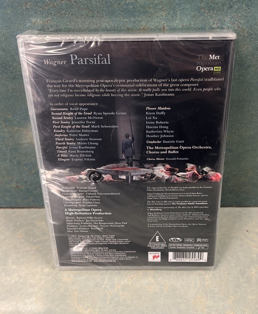 Parsifal (The Metropolitan Opera) (DVD, 2014, 2-Disc Set) for sale ...