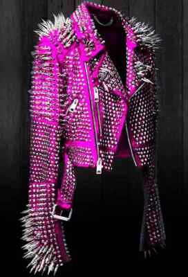 Unisex Multi Punk Rock Heavy Metal Long Spiked Studded Motorcycle ...