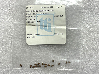 (26 PIECE LOT) CDR32BX103BKUS, KEMET, CAP CER 10000PF 100V BX 1206 | eBay