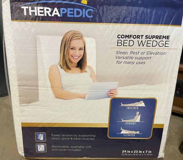Therapedic Comfort Supreme Bed Wedge Pillow in White for sale online | eBay