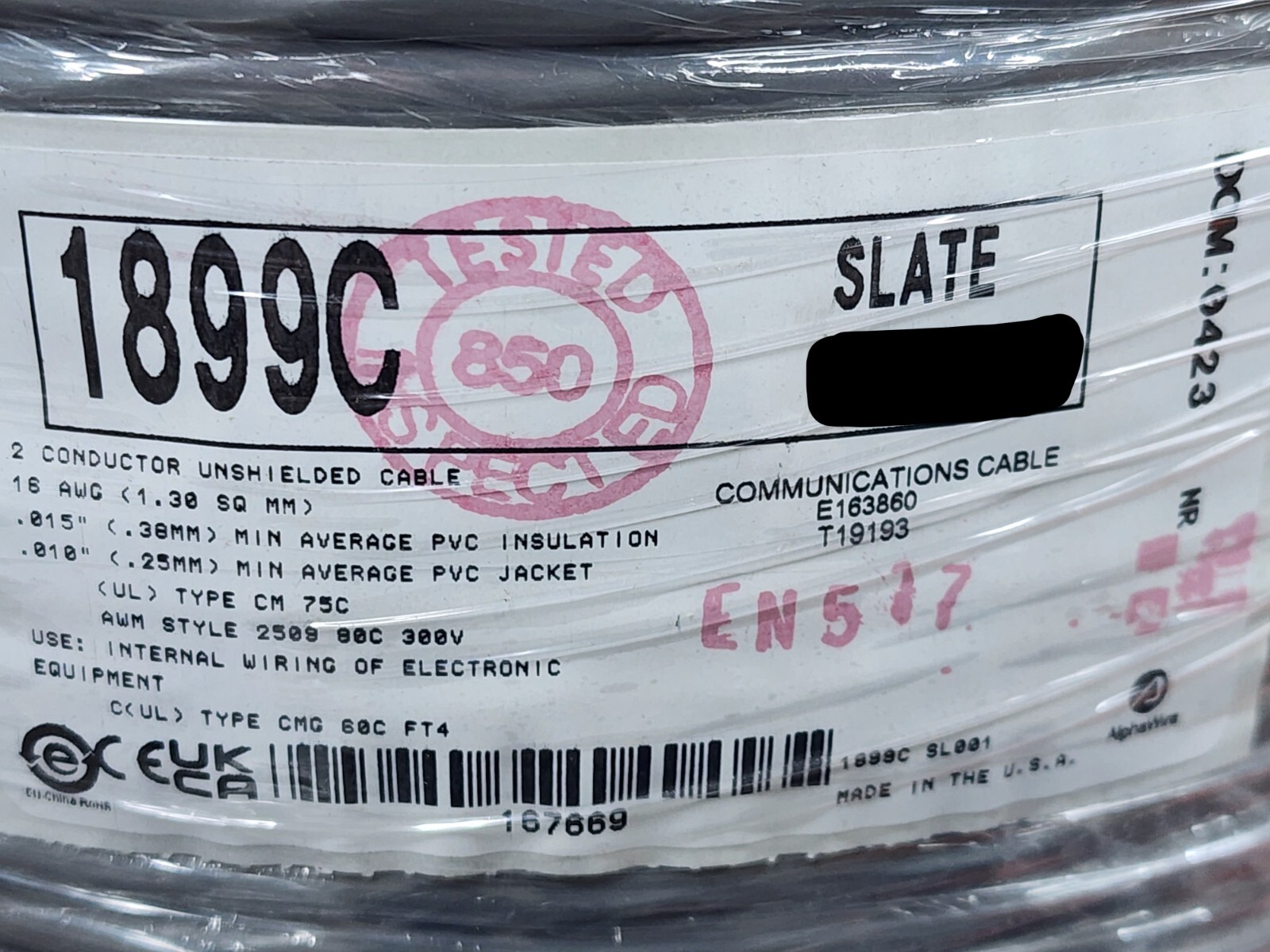 Alpha Wire 1899C 16/2C Cabled Control/Communications Cable 80C/300V Gray /10ft | eBay