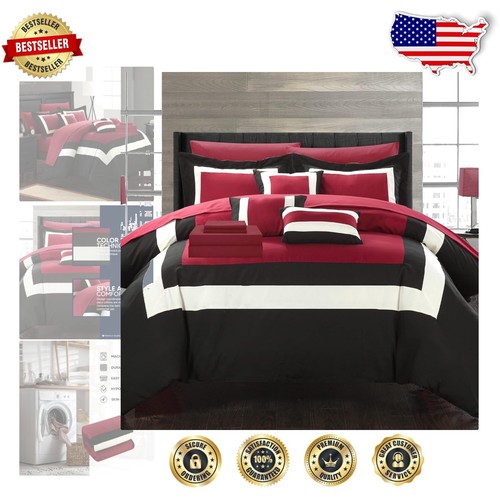 All-Season Duke 10-Piece Bedding Ensemble - Queen Microfiber Comforter ...