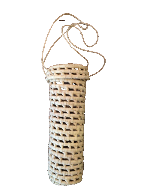 Bottle Gift Bag Basket Travel Carrier Weaved Palm leaf Christmas Gift ...