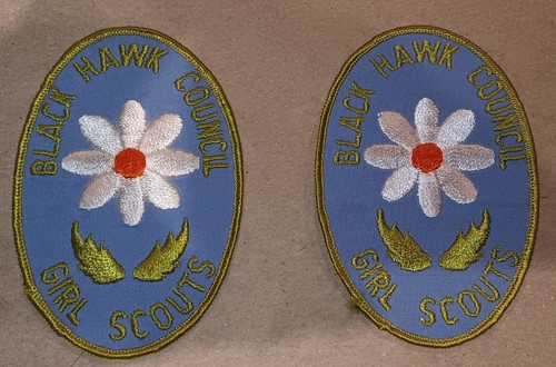 GIRL SCOUT PATCH - BLACK HAWK COUNCIL PATCHES - LOT OF 2 FREE SHIPPING ...