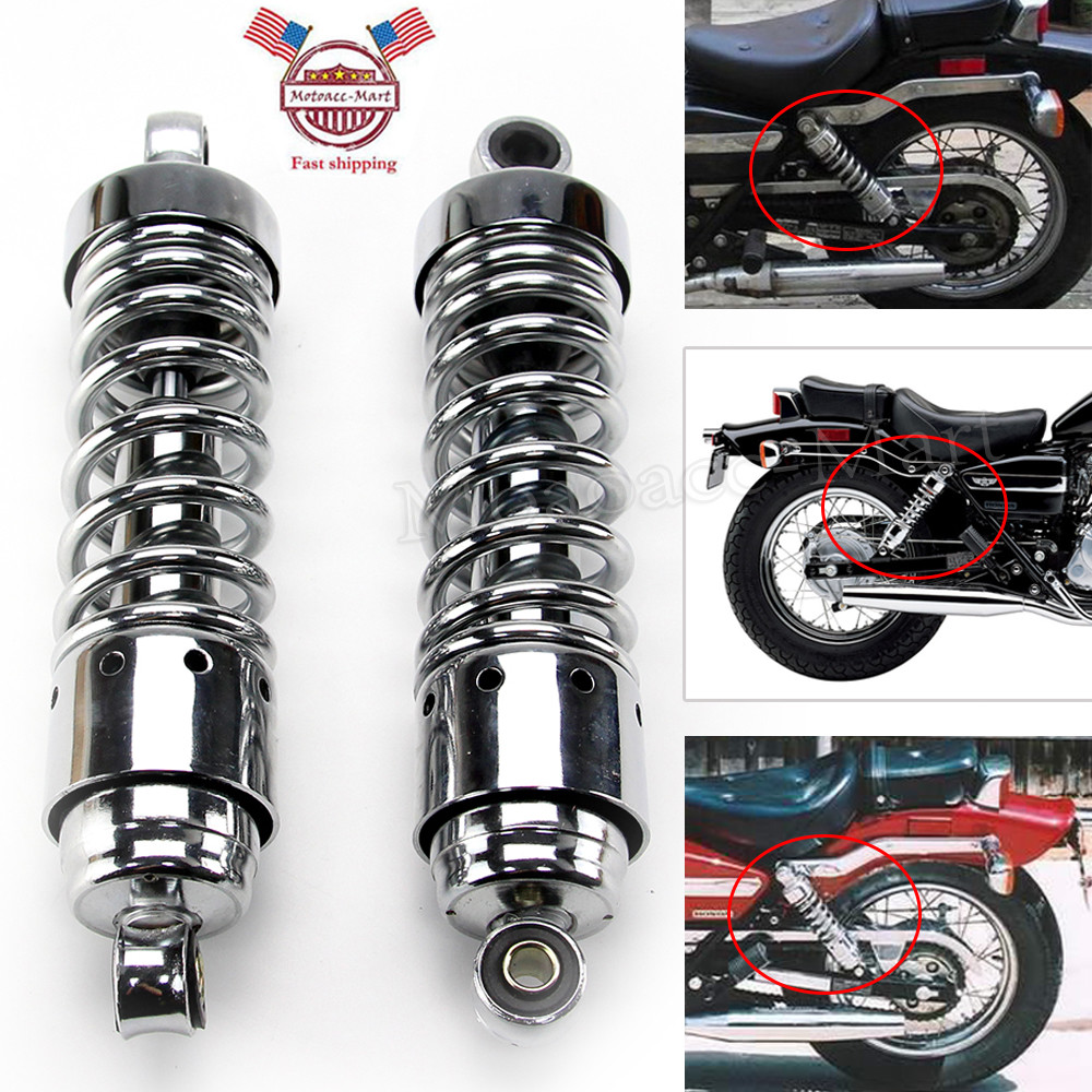 2x Chrome Rear Shocks Absorbers Suspension for Honda Rebel 250 CMX250C ...