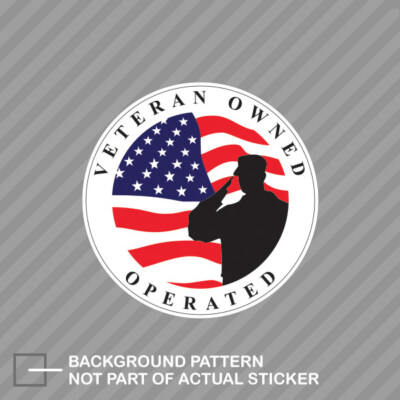 Veteran Owned Operated Sticker business support military troops vet ...