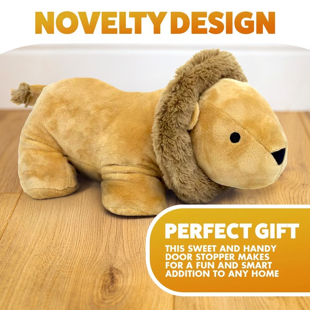 Lion Door Stop Heavy Duty Soft Fabric Novelty Animal Doorstop Home ...