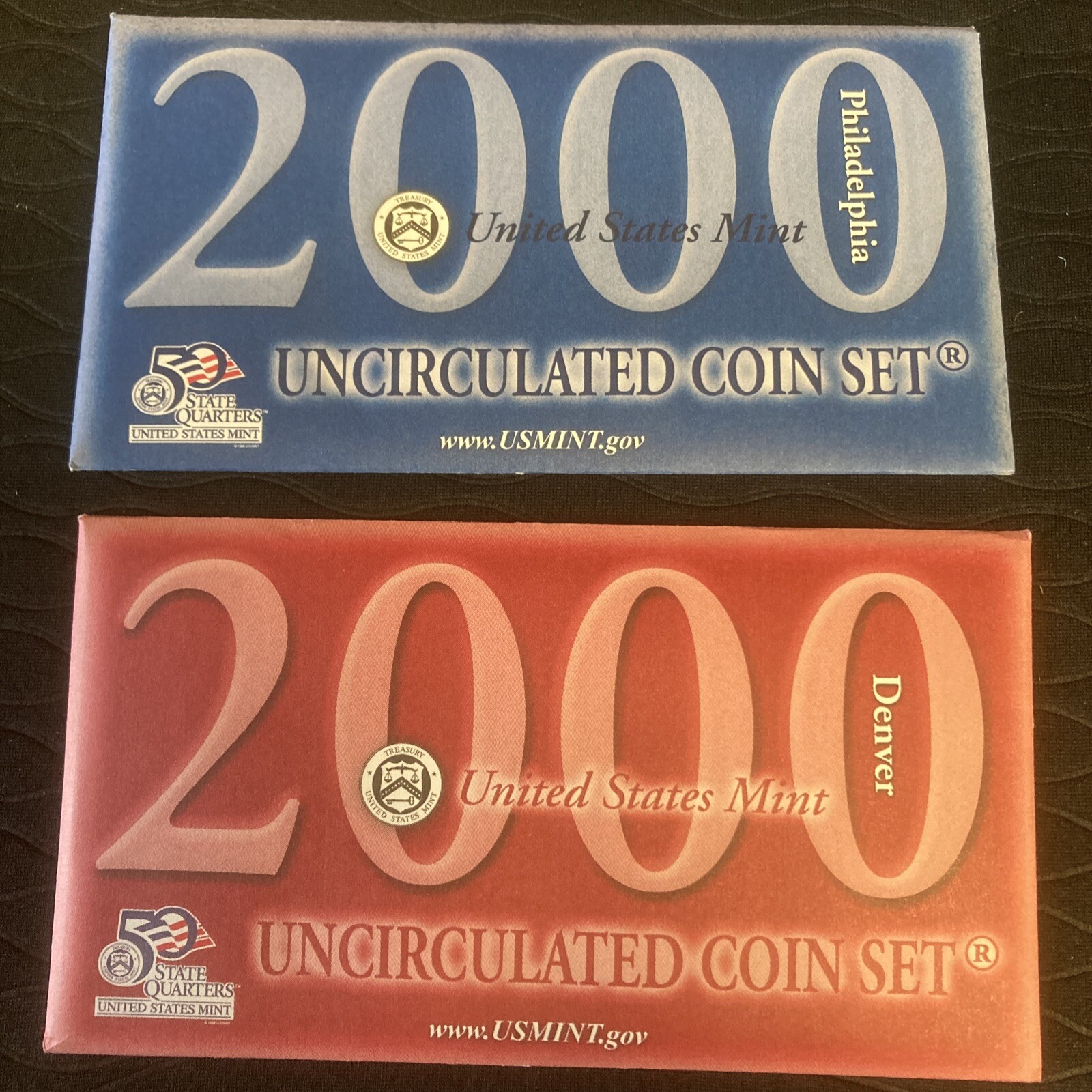 2000 P & D MINT SET UNCIRCULATED 18 COIN ORIGINAL ENVELOPE STATE ...