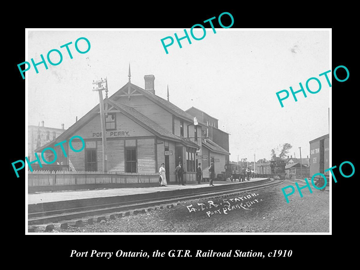 8x6 HISTORIC PHOTO OF PORT PERRY ONTARIO CANADA THE RAILWAY STATION ...
