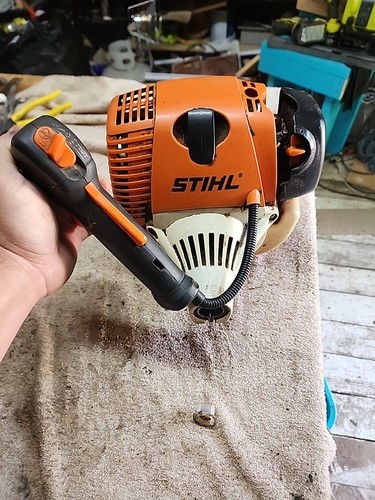 STIHL KM90R String Trimmer 28cc Engine Powerhead / Throttle - Starts ...