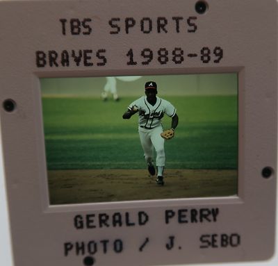 GERALD PERRY ATLANTA BRAVES ST LOUIS CARDINALS KANSAS CITY ROYALS SLIDE ...