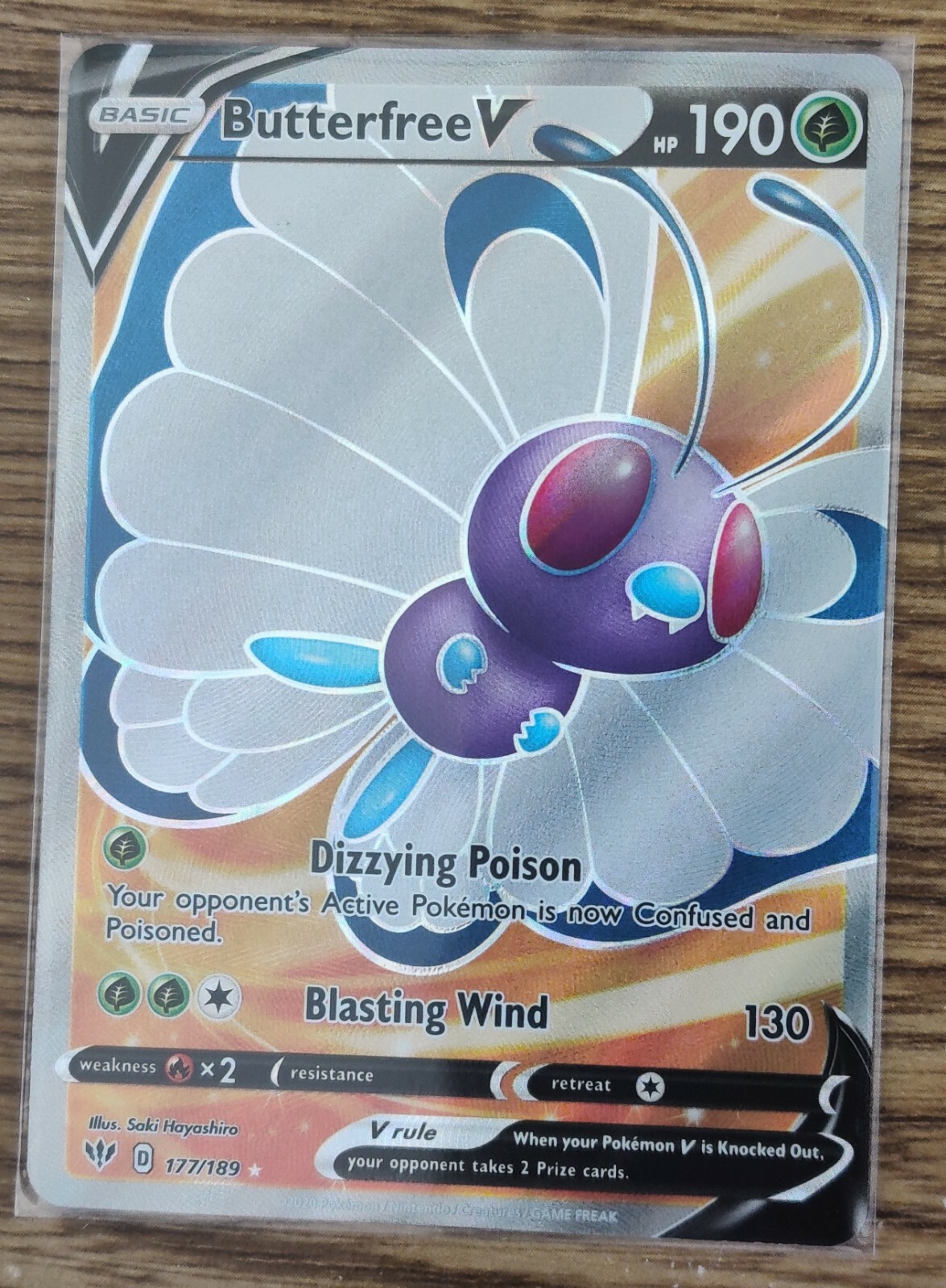 Pokemon Butterfree V 177/189 Full Art Darkness Ablaze Card NM/M | eBay