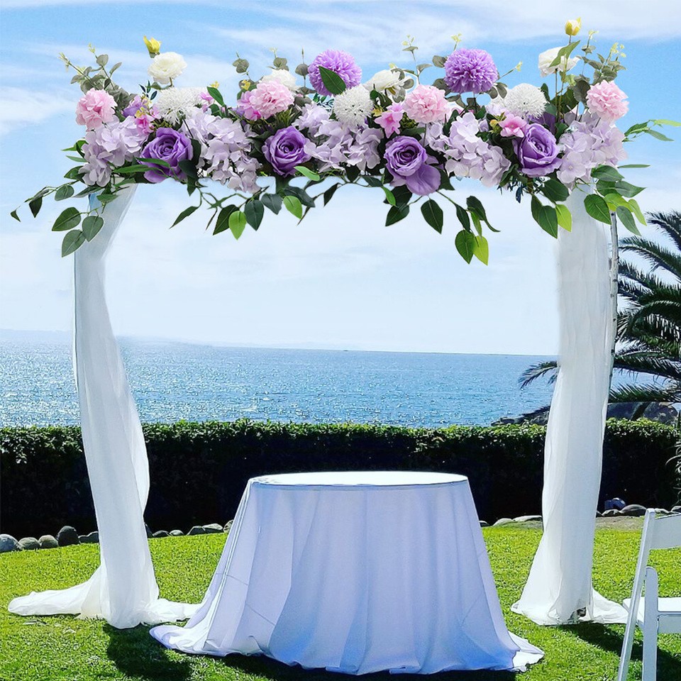 100cm Artificial Wedding Flower Row Flower Swag Table Backdrop ...