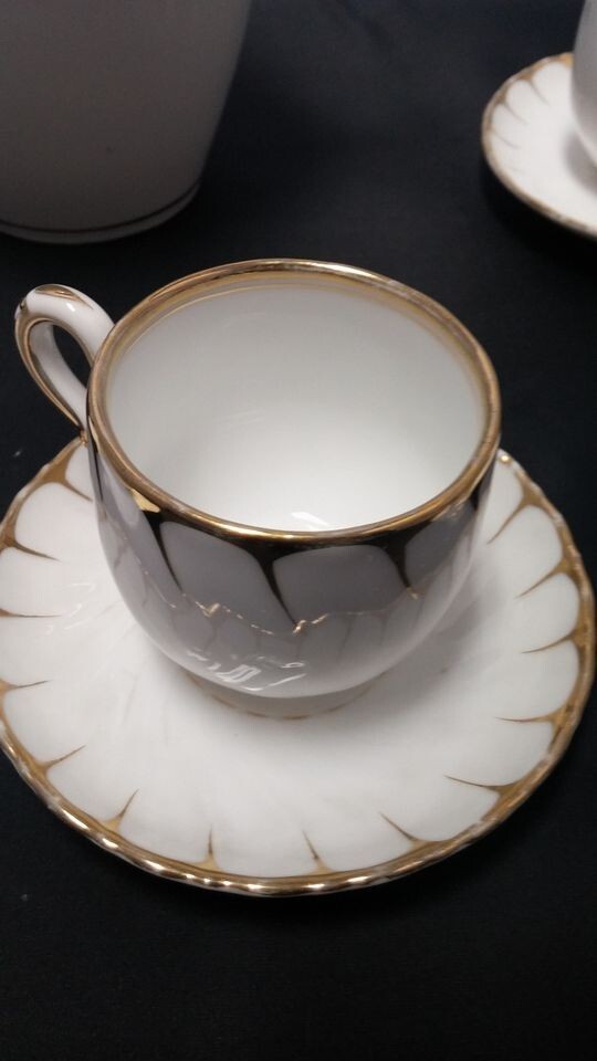 Antique Carl Tielsch 1800s tea set Germany Complete w/teapot 6 tea C 6 ...