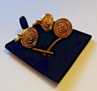 Donald Trump Presidential Cufflinks Tie Pin w/chain POTUS Cuff Links ...