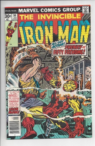 Iron Man #94 NM (9.4) 1977 - Kirby Kraken Battle Cover | eBay