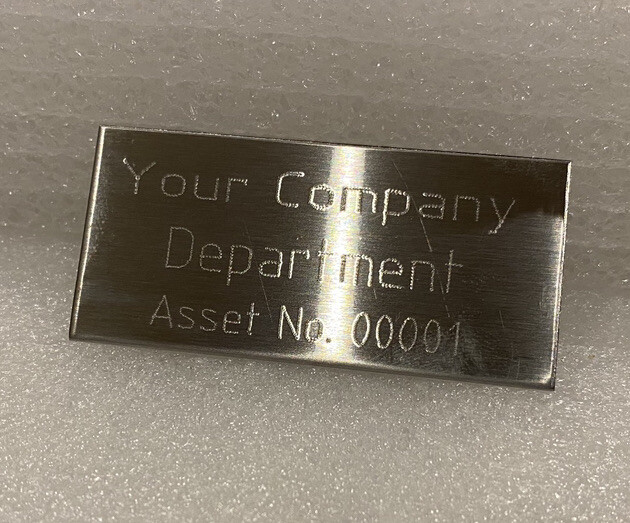 Asset Tag Asset Label / urn plaque 20x50mm Stainless Steel Custom ...