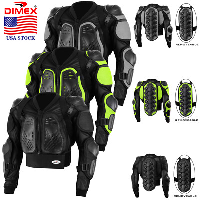 Motorcycle Body Armour Safety Jacket Spine Chest Racing Motorbike ...