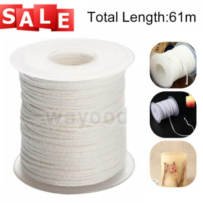 61M Candle Wick Roll Cotton Thread Smokeless Candle Rope Spool DIY ...