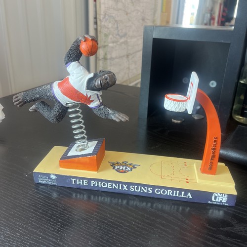 Phoenix Suns Gorilla Mascot Dunking Bobblehead Statue w Backboard ...