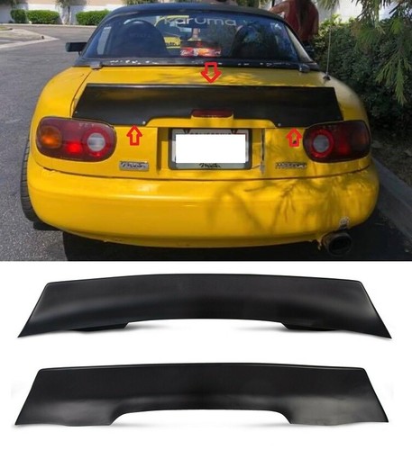 Fits 90-97 MX-5 Mazda Miata Rocket Style Highkick Duck Tail Trunk Wing ...