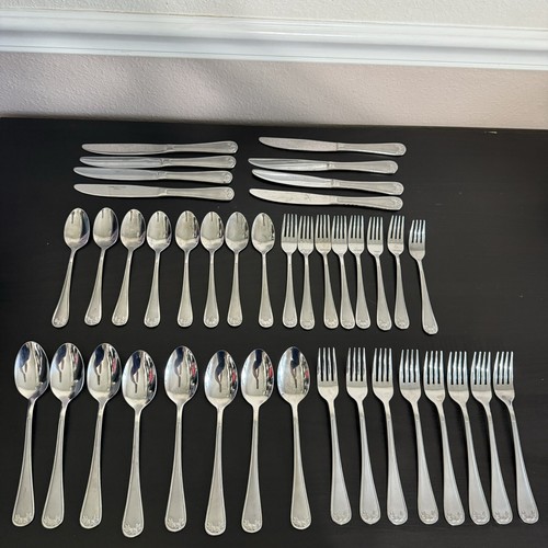 Hampton Silversmiths Provence Stainless Flatware Set 40 Piece Set - Service 8 | eBay