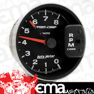 AutoMeter AU3980 Sport-Comp 5" Monster Tachometer 0-8000 RPM | eBay