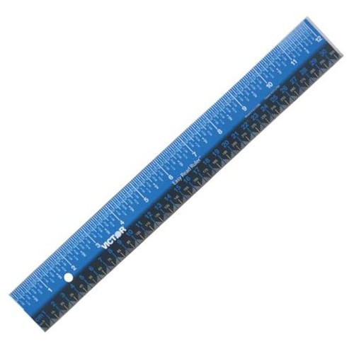 Easy Read Stainless Steel Ruler, Standard/Metric, 12" Long, 1 Count 12 ...
