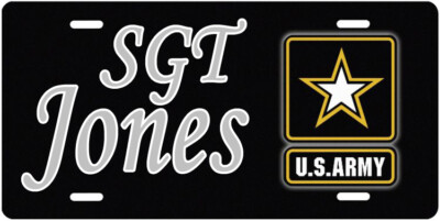 Engraved - Personalized Army License Plate - Auto Tag | eBay