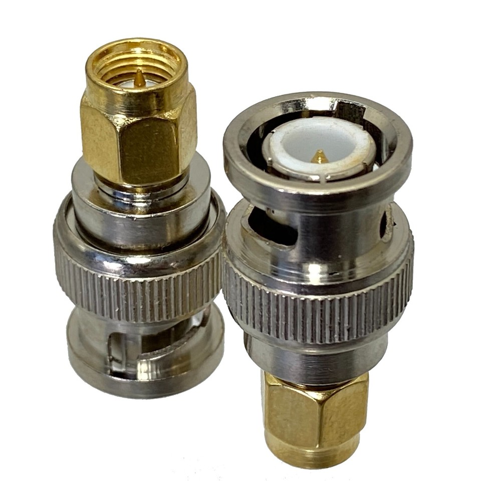 Adapter Connector SMA to BNC Male Plug & Female Jack RF Coaxial ...