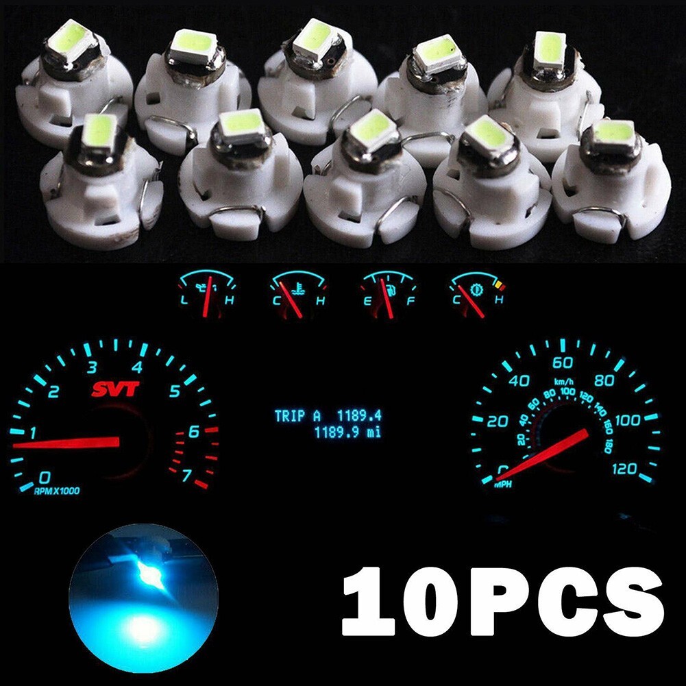 Dash Bulbs T4.2 Flat Top Gauges Ice Blue Instrument LED Light 10x Panel ...
