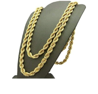 18K Yellow Gold Filled Tarnish/Nickel-Free 3mm wide 28 inch Rope Chain ...
