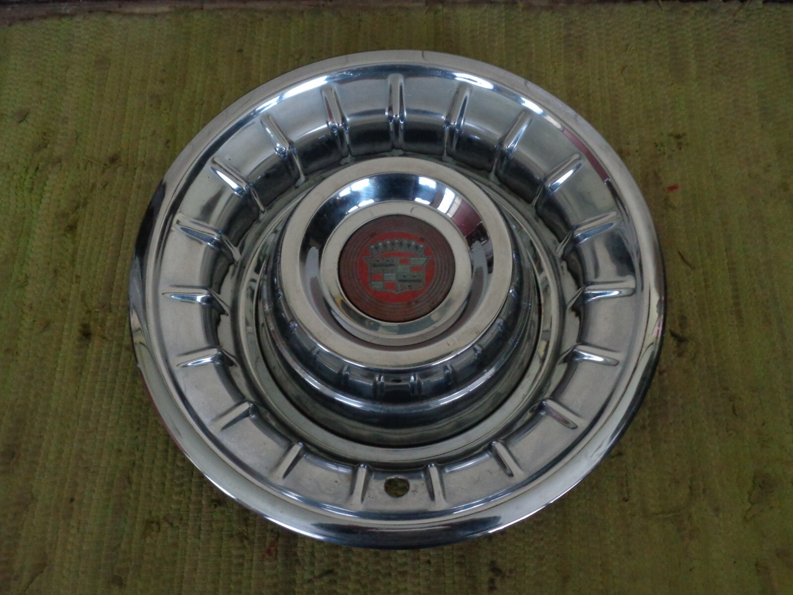 1956 Cadillac Hub Caps 15" Set of 4 Caddy Wheel Covers Hubcaps 56 ...
