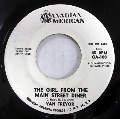 VAN TREVOR 45 Girl From Main St Diner / For This Girl VG+ garage PROMO ...