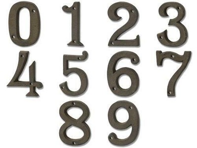 Rustic Vintage Cast Iron Number Numeral Front Door | eBay