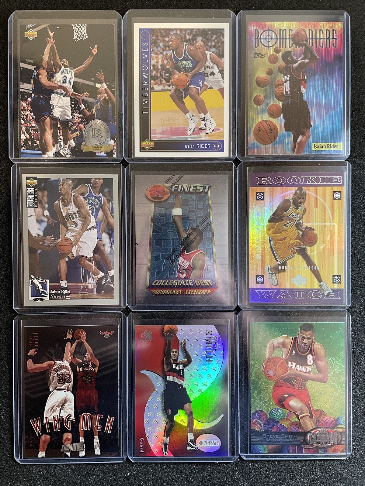 1990's NBA Rookies and Inserts Rider, Smith, Rose, Horry, and Patterson ...