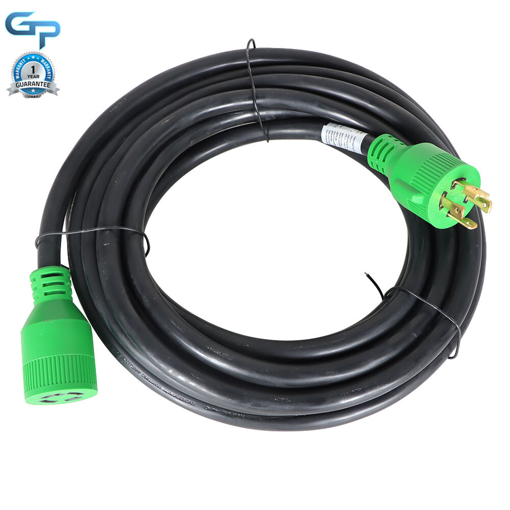 25/50/75/100Ft Generator Extension Power Cord L14-30 30 Amp Power Inlet ...