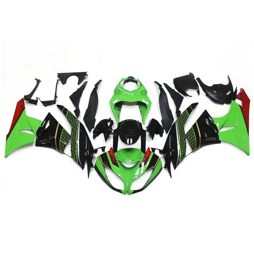 Green Black Fairings Kit for Kawasaki ZX6R Ninja 2009 - 2012 Plastics ...