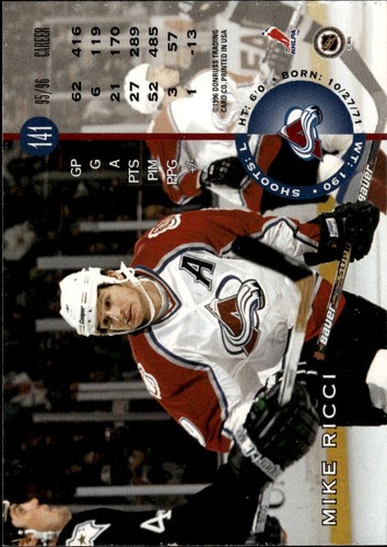 1996-97 Leaf #141 Mike Ricci Colorado Avalanche | eBay
