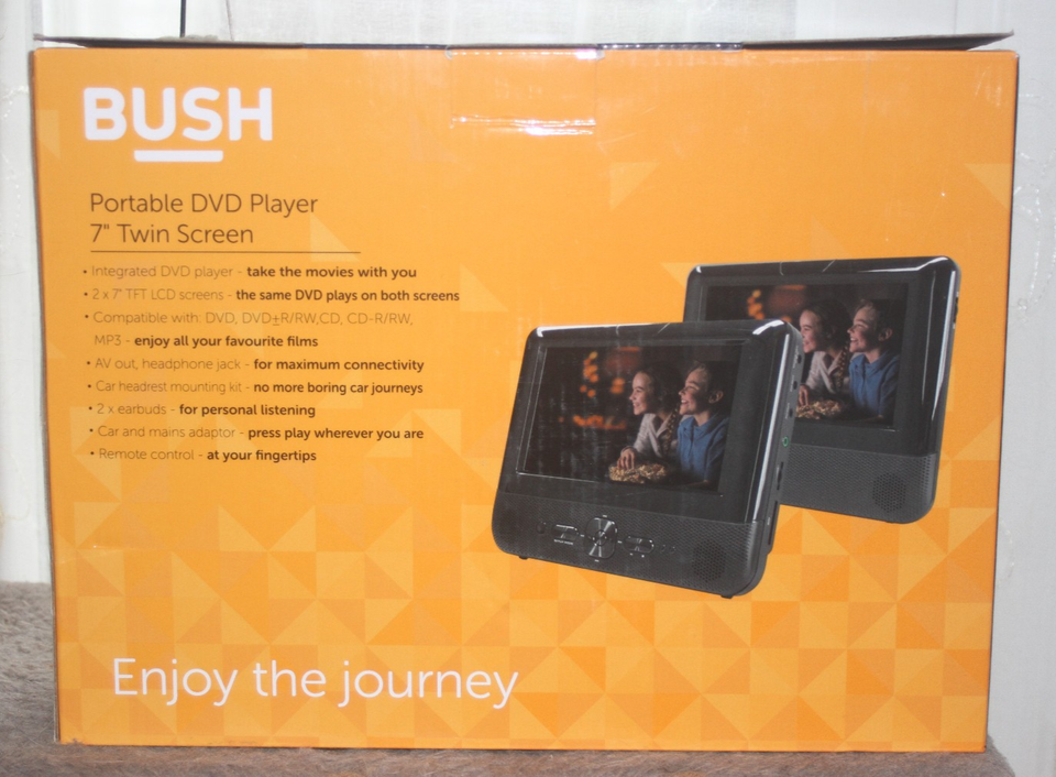 Bush Portable DVD Player 7” Twin Screen Fully Working In Car DVD8737CUK ...